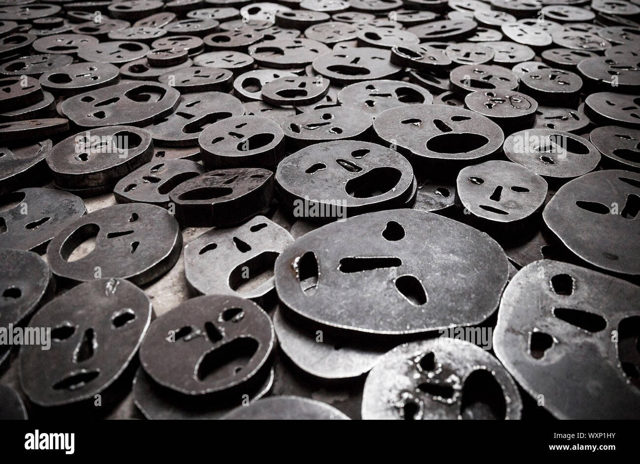 Detail of Fallen Leaves installation in the Memory Void in the Jewish ...