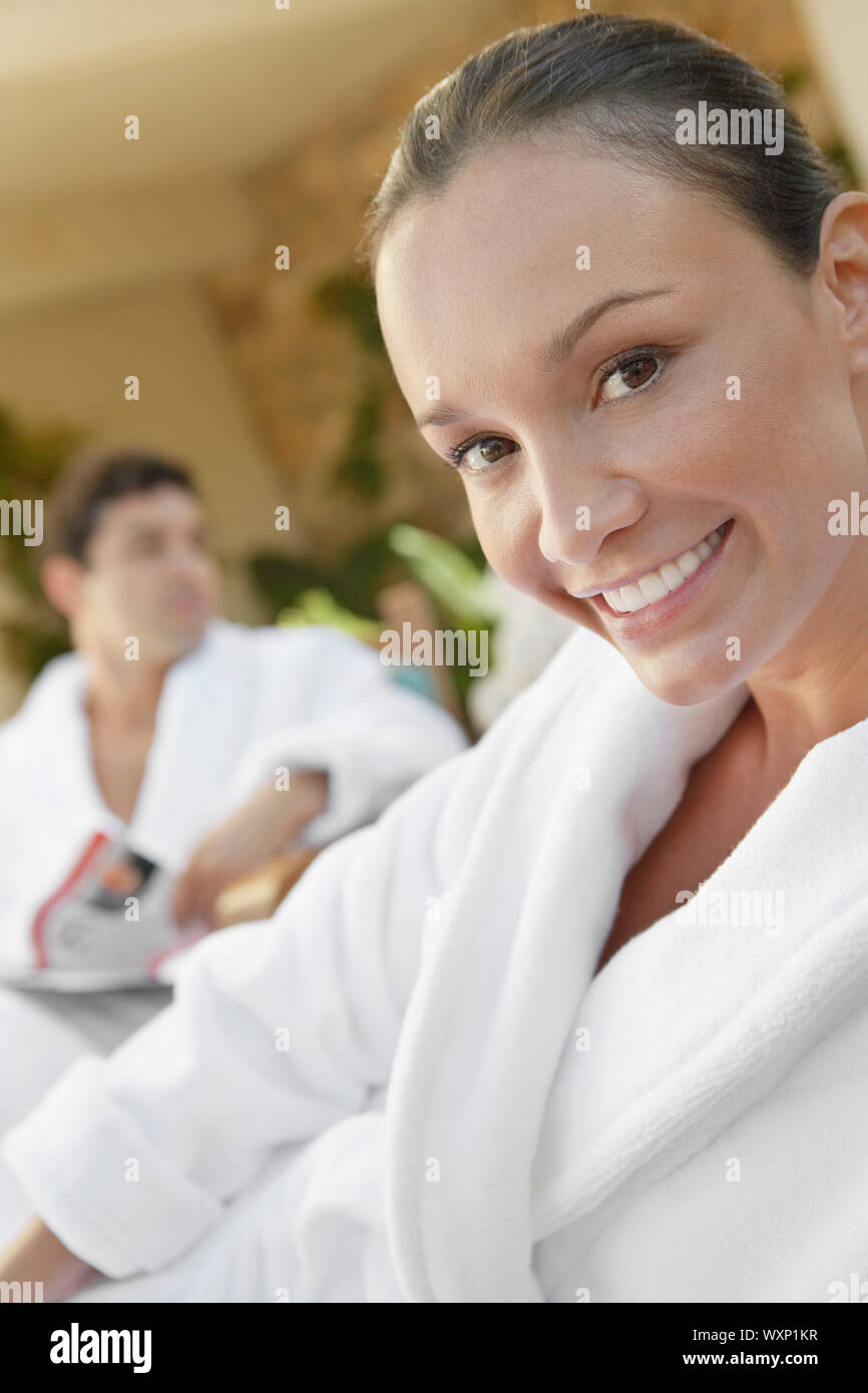 Woman Enjoying a Day at the Spa Stock Photo - Alamy