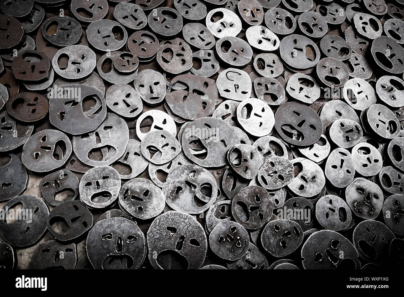 Detail of Fallen Leaves installation in the Memory Void in the Jewish ...