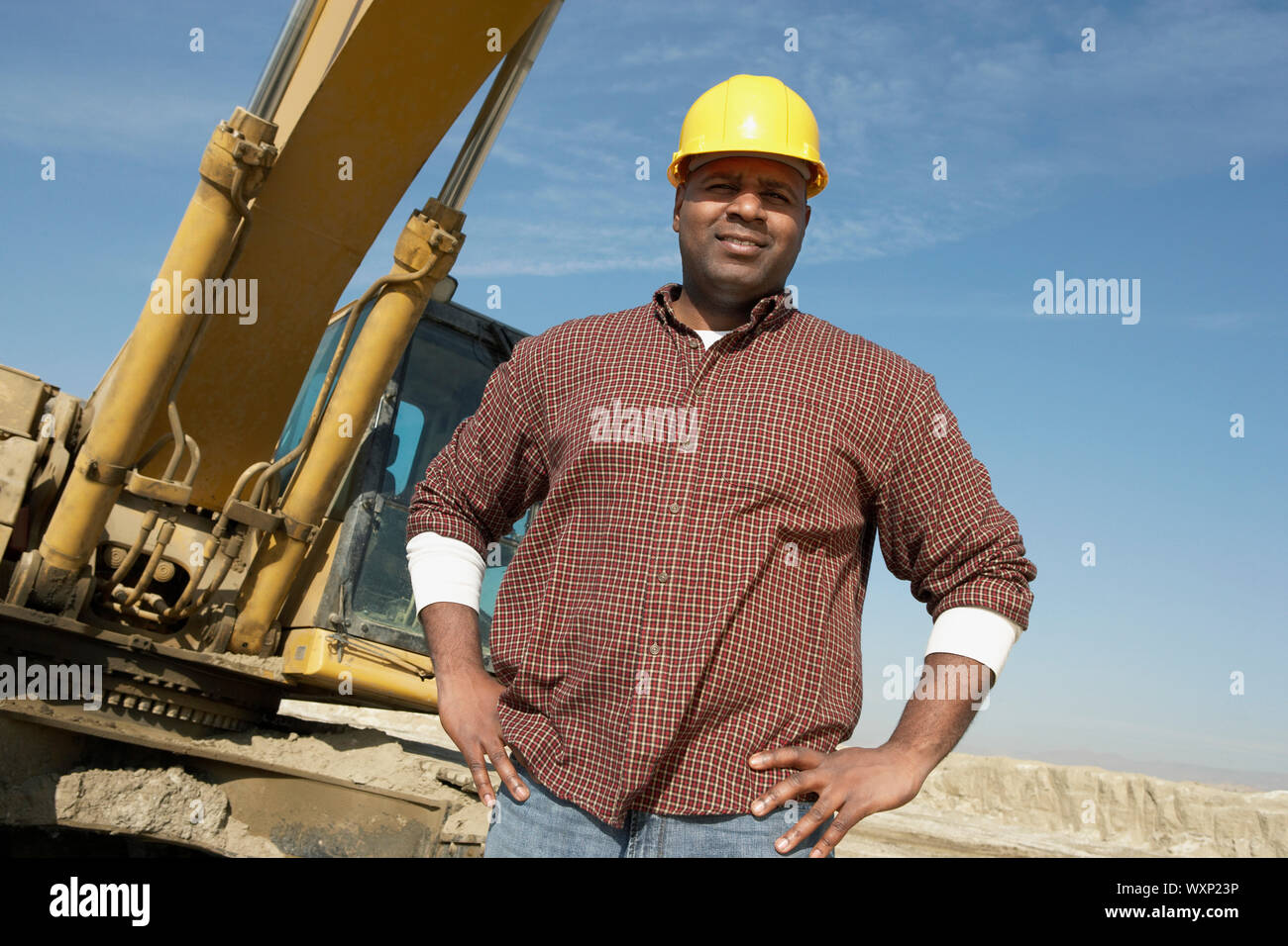 Construction Worker on Site Stock Photo - Alamy