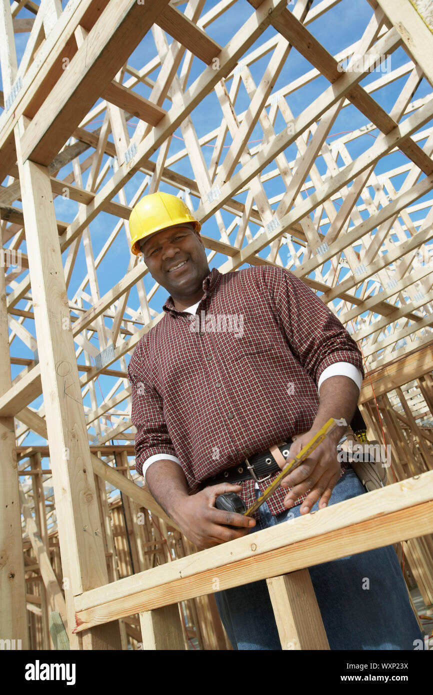 Construction Worker on Site Stock Photo - Alamy