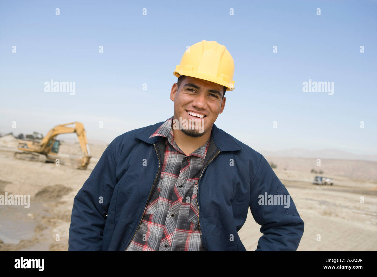 Construction worker on site, portrait Stock Photo - Alamy