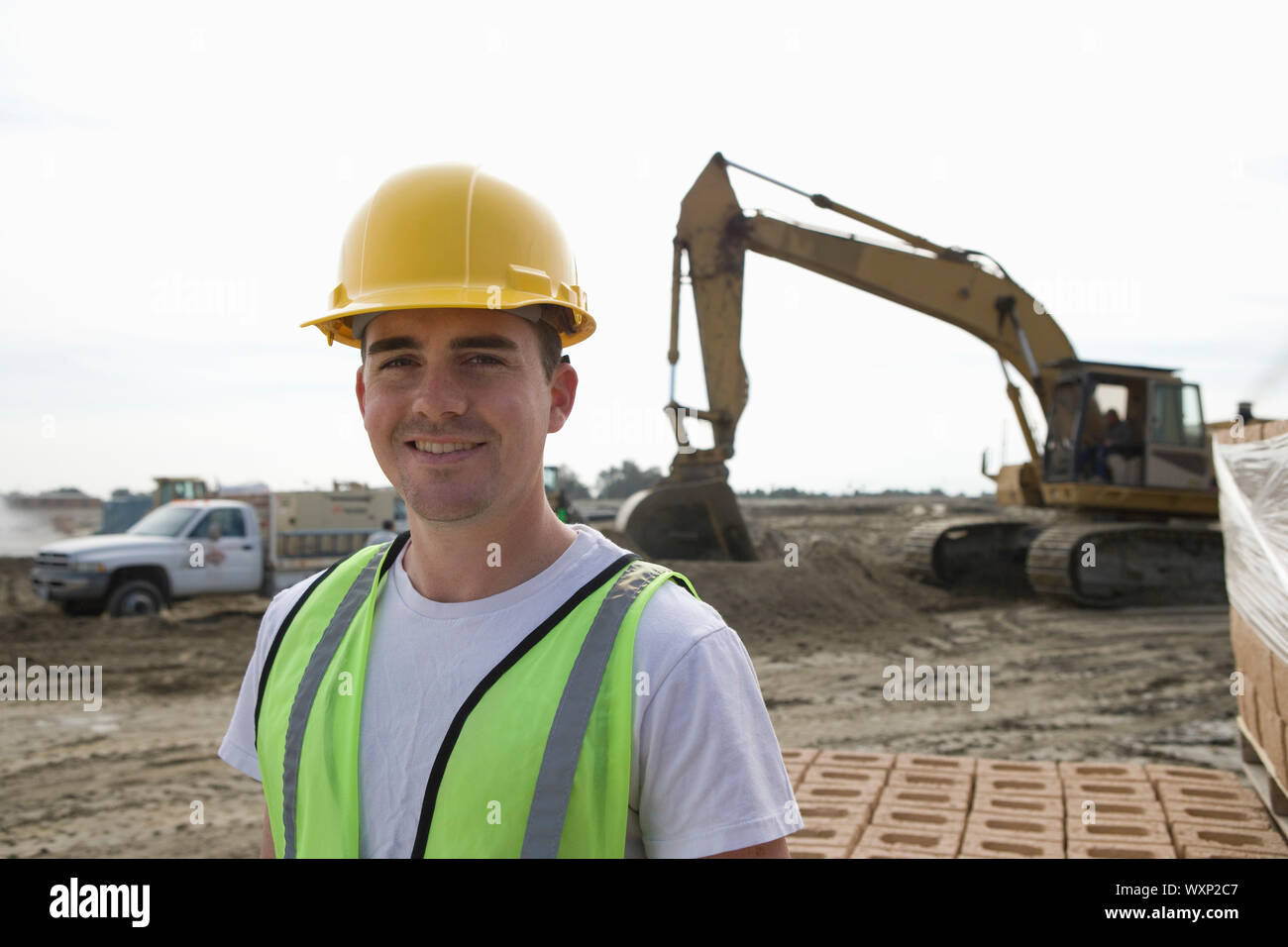 Construction worker on site, portrait Stock Photo - Alamy