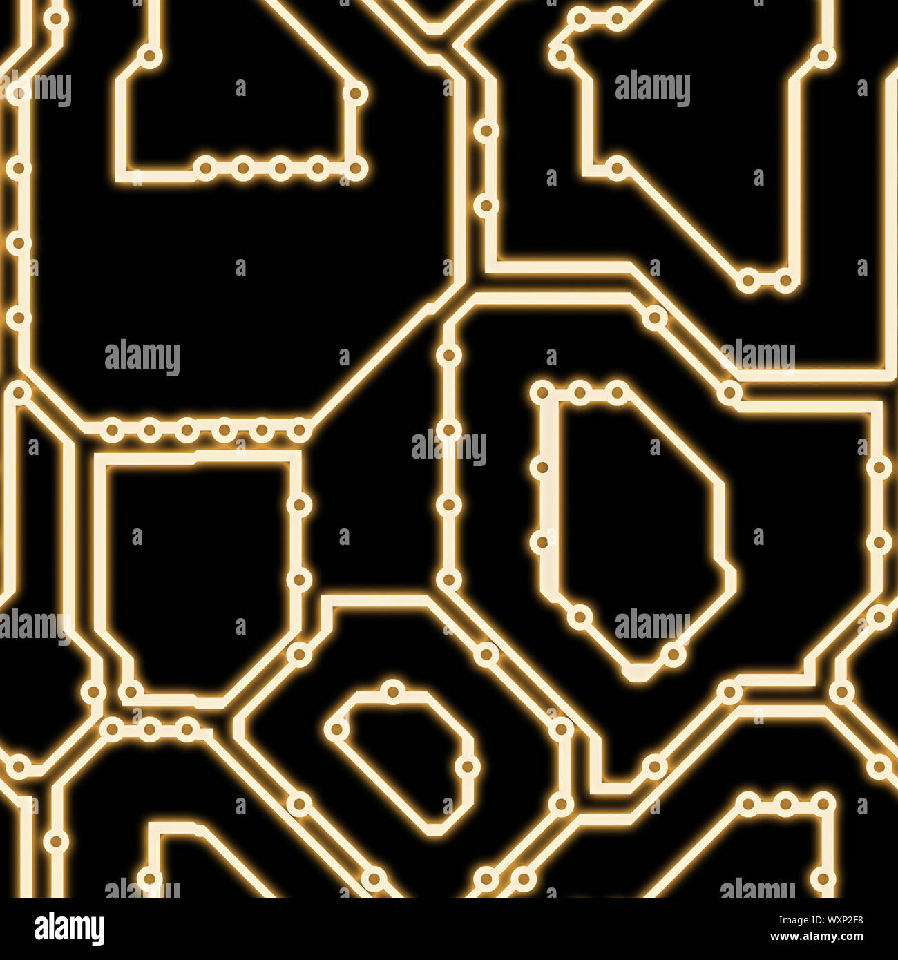 Abstract glowing cyber mesh on black background Stock Photo - Alamy