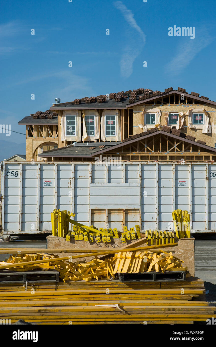 Half constructed house on construction site Stock Photo - Alamy