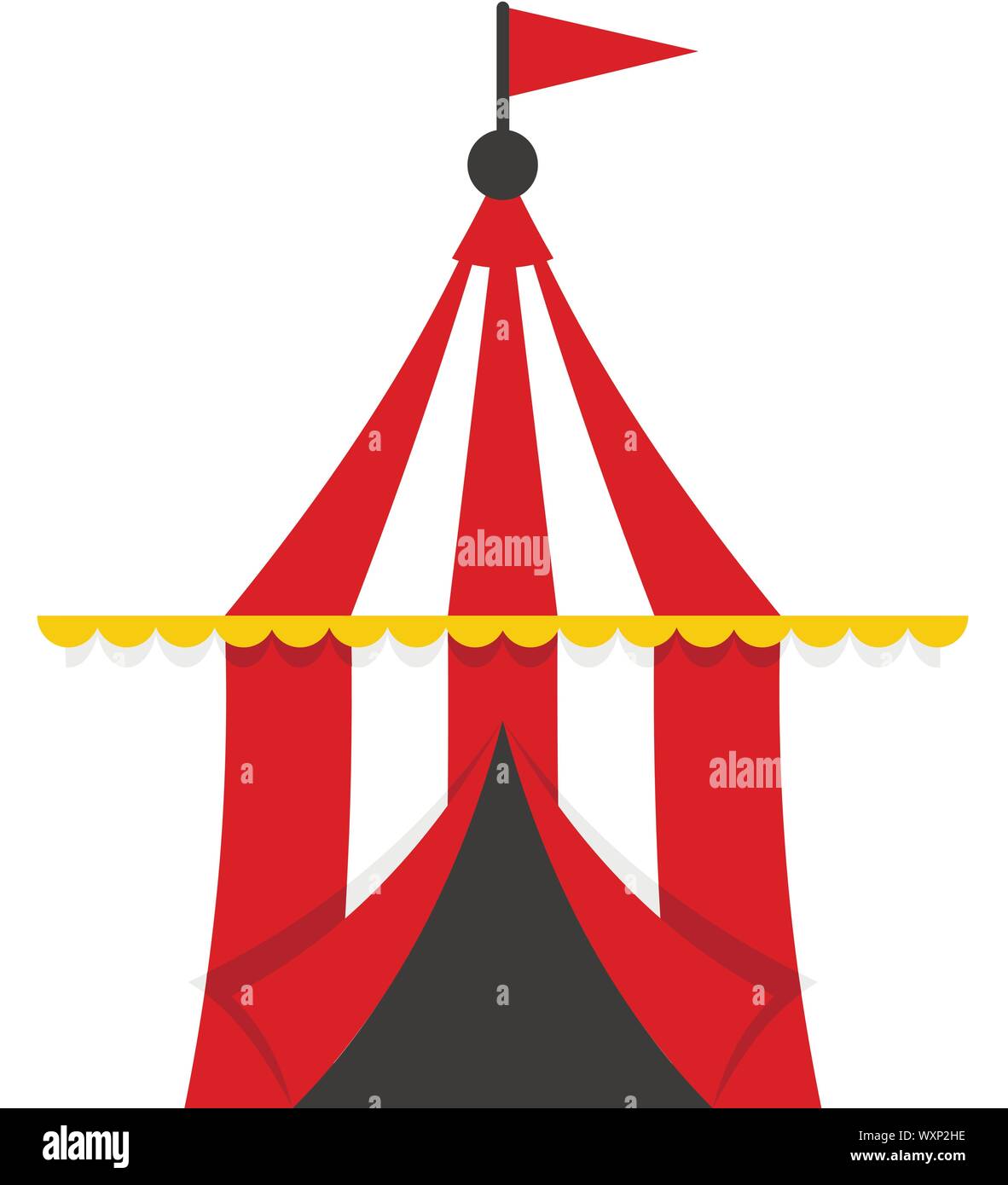 Circus tent icon. Flat illustration of circus tent vector icon for web ...