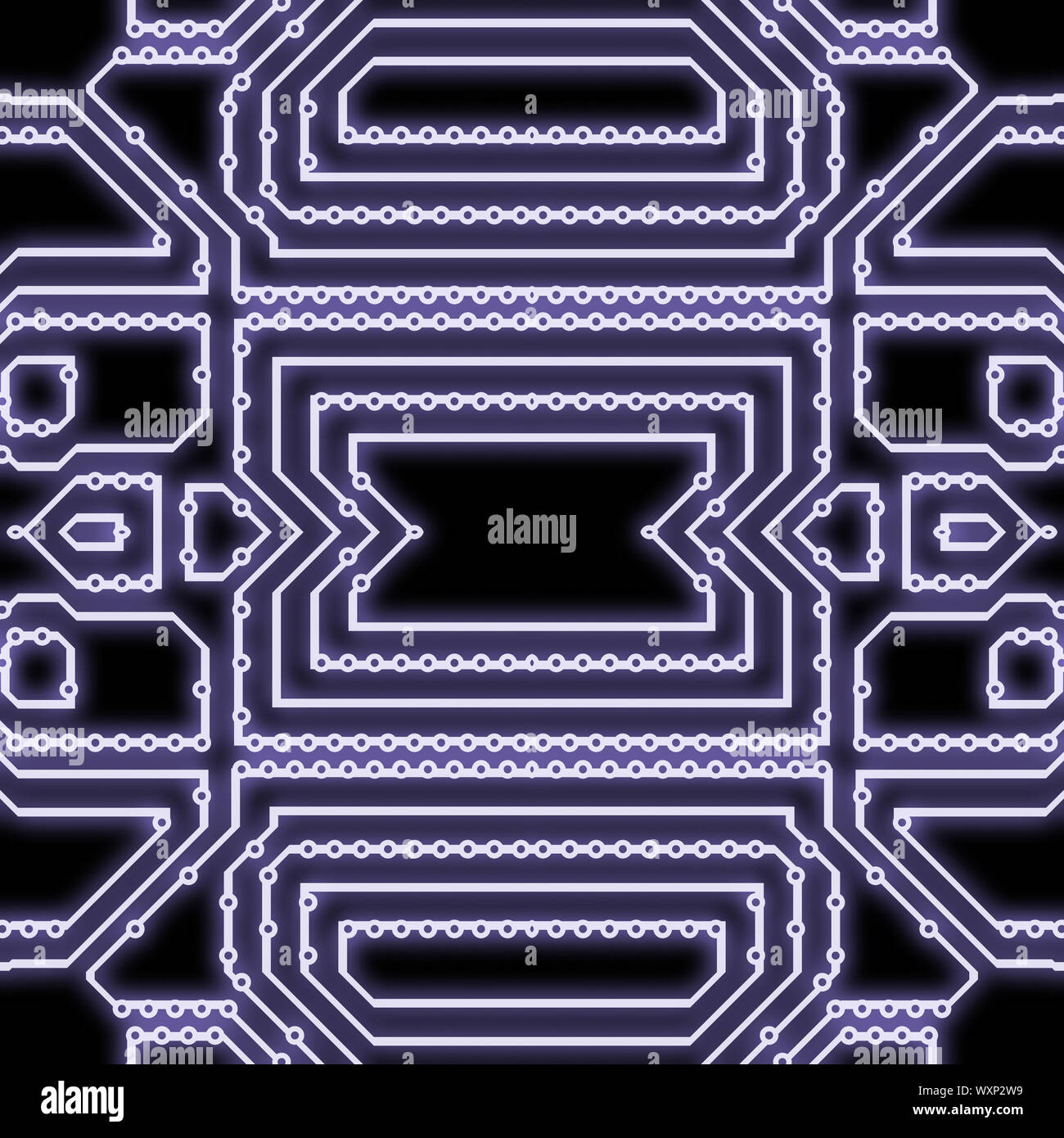 Abstract glowing cyber mesh on black background Stock Photo - Alamy