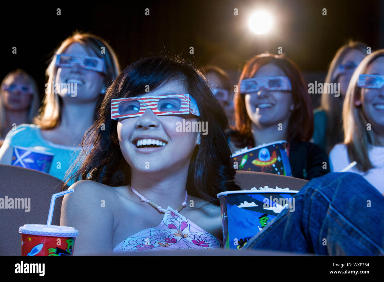 People Watching 3-D Movie Stock Photo - Alamy