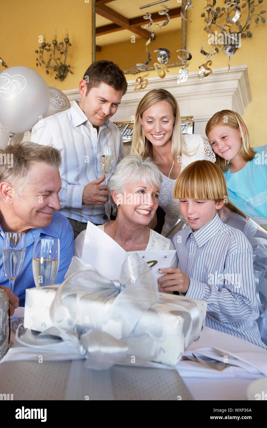 Family Having a Party Stock Photo - Alamy