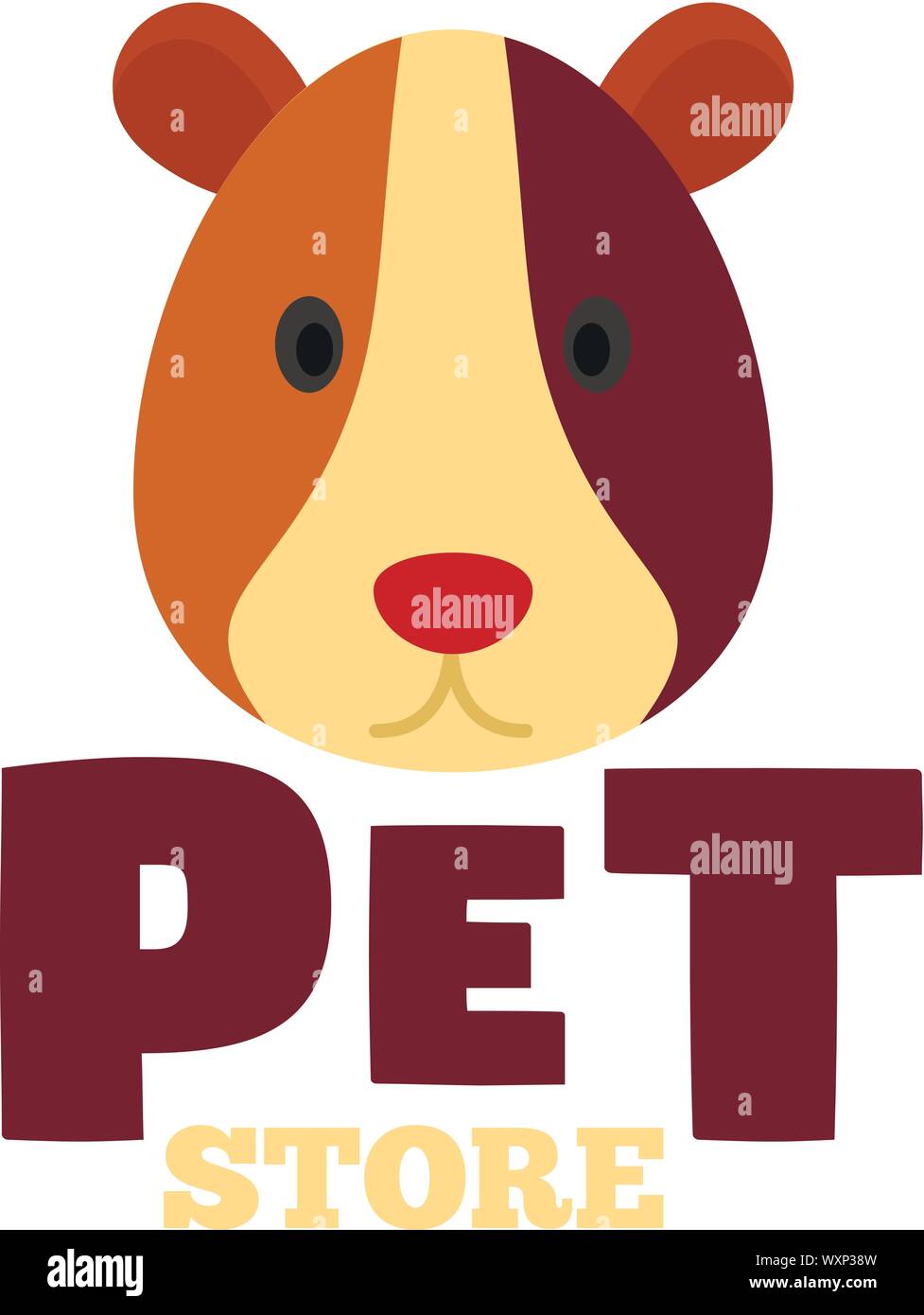 Pet store animal logo. Flat illustration of pet store animal vector ...