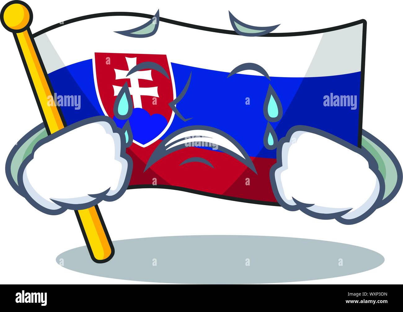 Crying flag slovakia isolated in the cartoon Stock Vector Image & Art ...