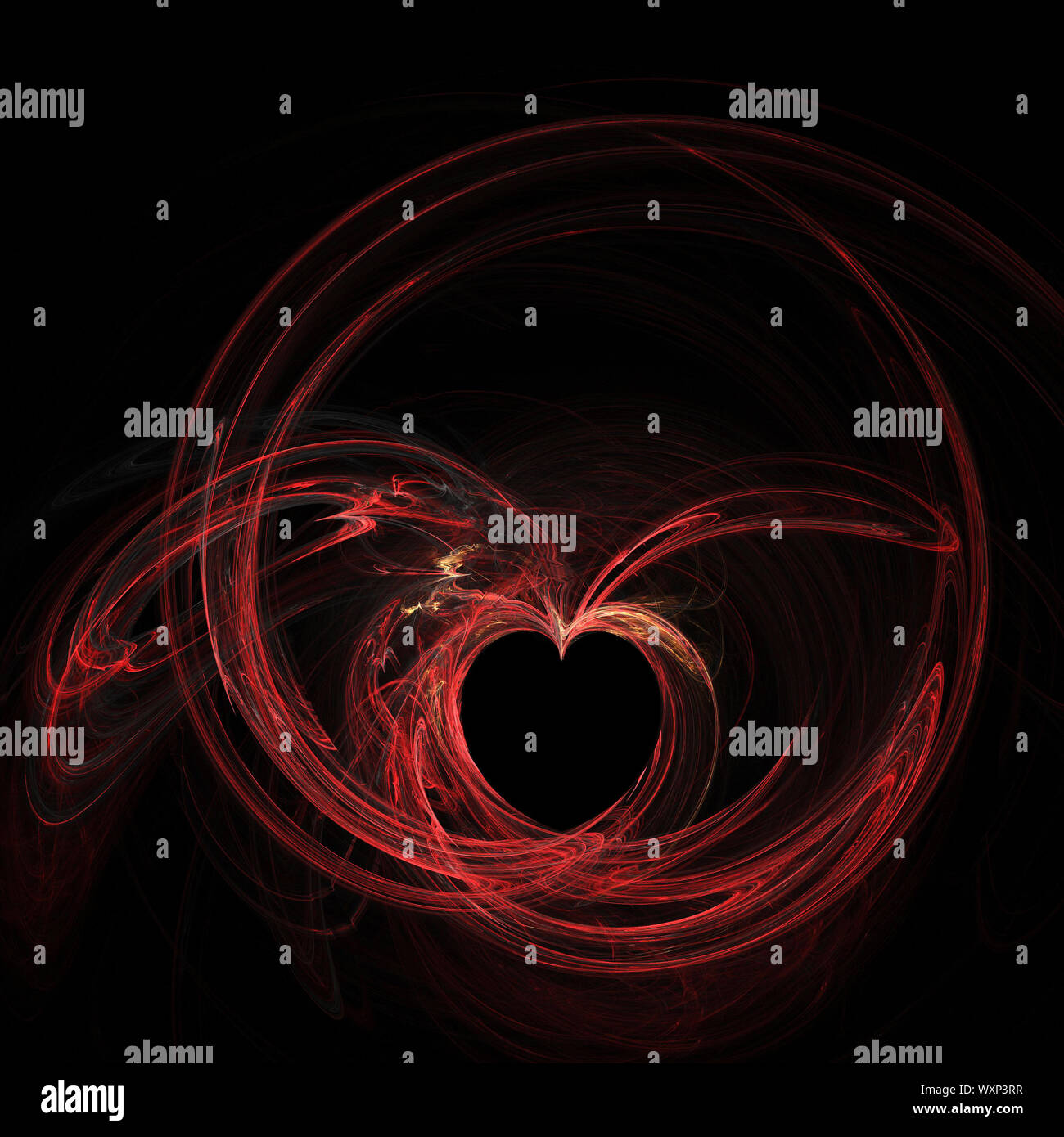 Flame fractal heart hi-res stock photography and images - Alamy