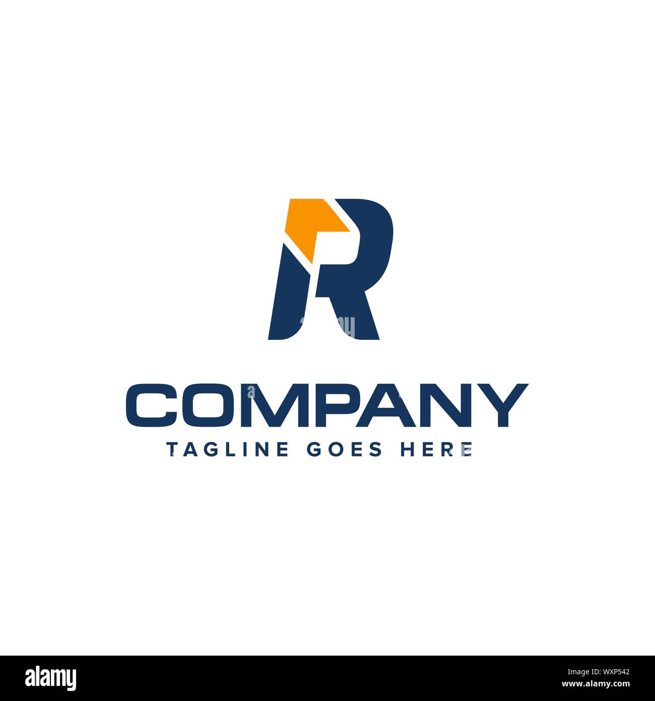 Letter R and arrow logo design vector. Abstract logo design Stock ...