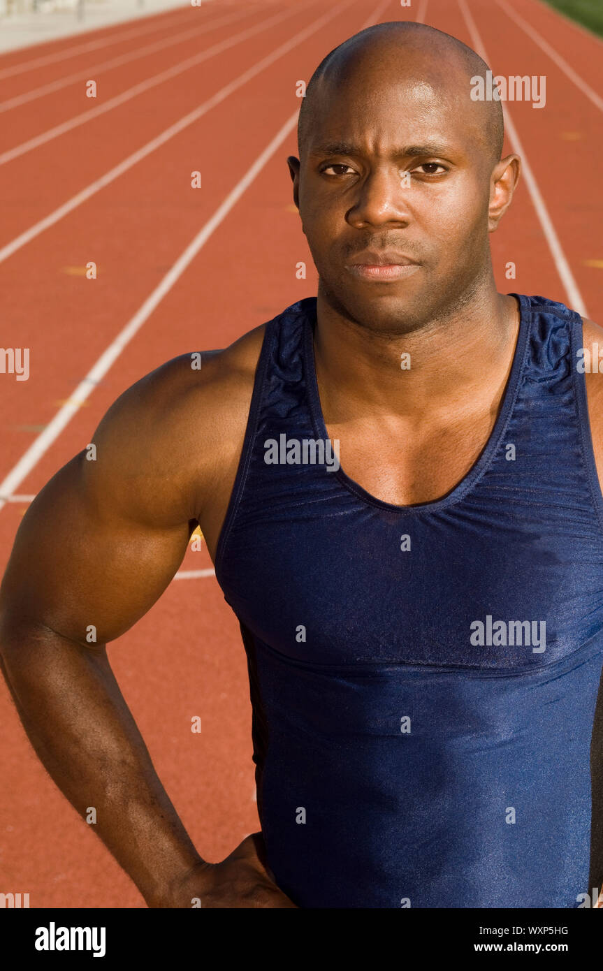 Male athlete at stadium Stock Photo - Alamy