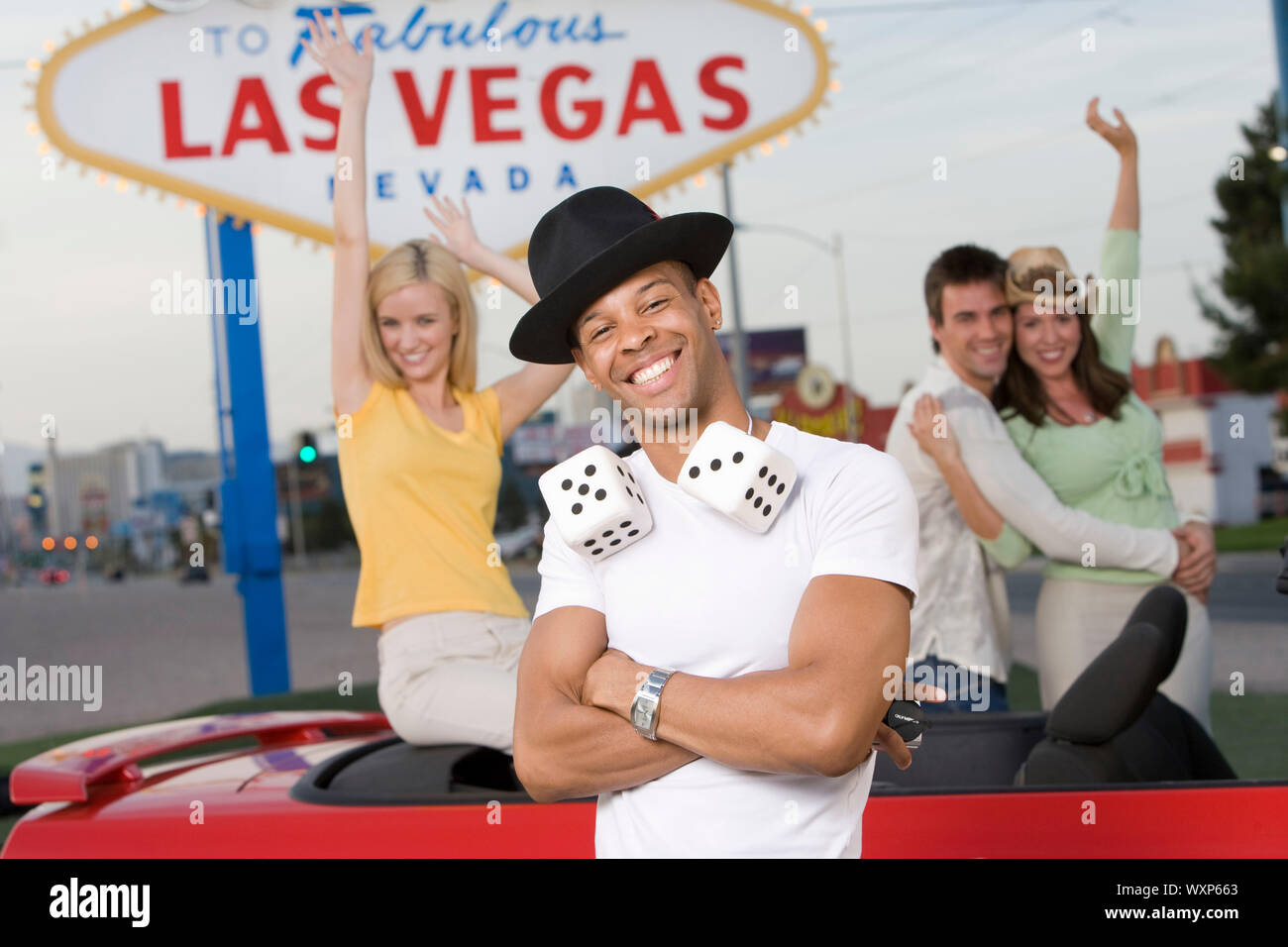 Friends having fun in Las Vegas, Nevada, USA Stock Photo - Alamy