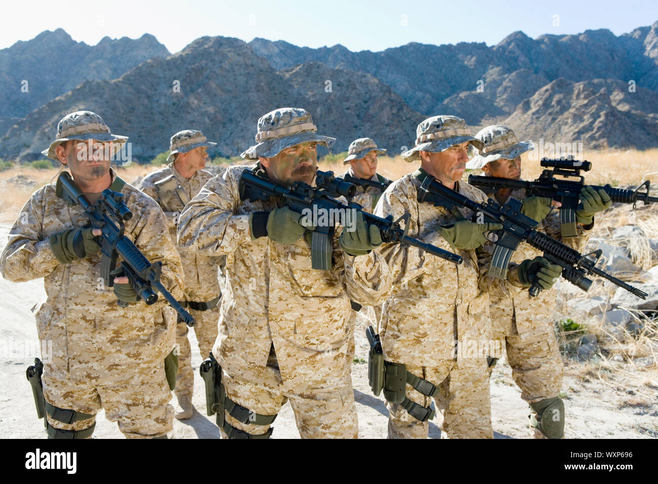 Squad on Patrol Stock Photo - Alamy
