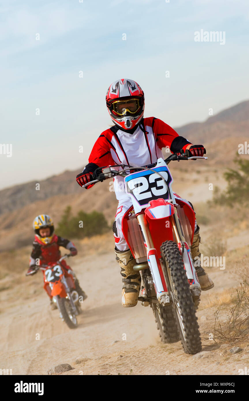 Family Motocross Racers Stock Photo - Alamy