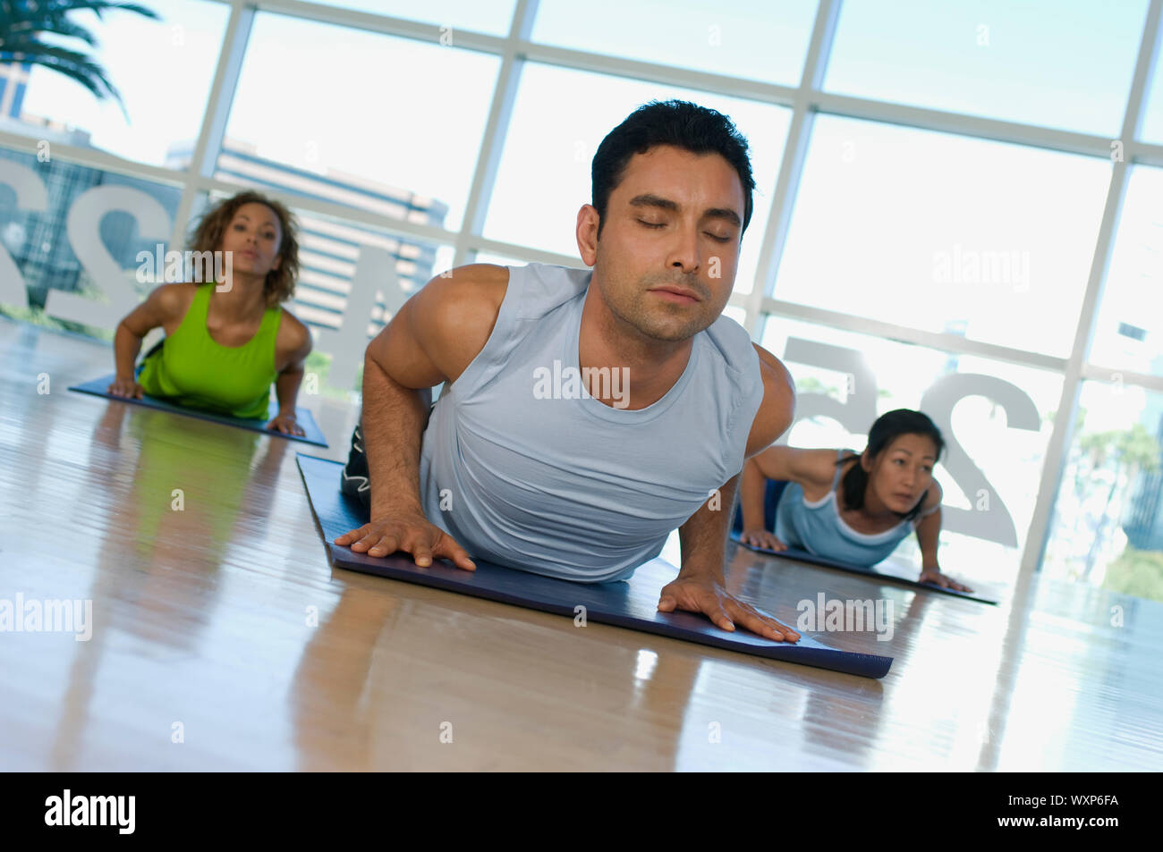 Yoga Class at Health Club Stock Photo - Alamy