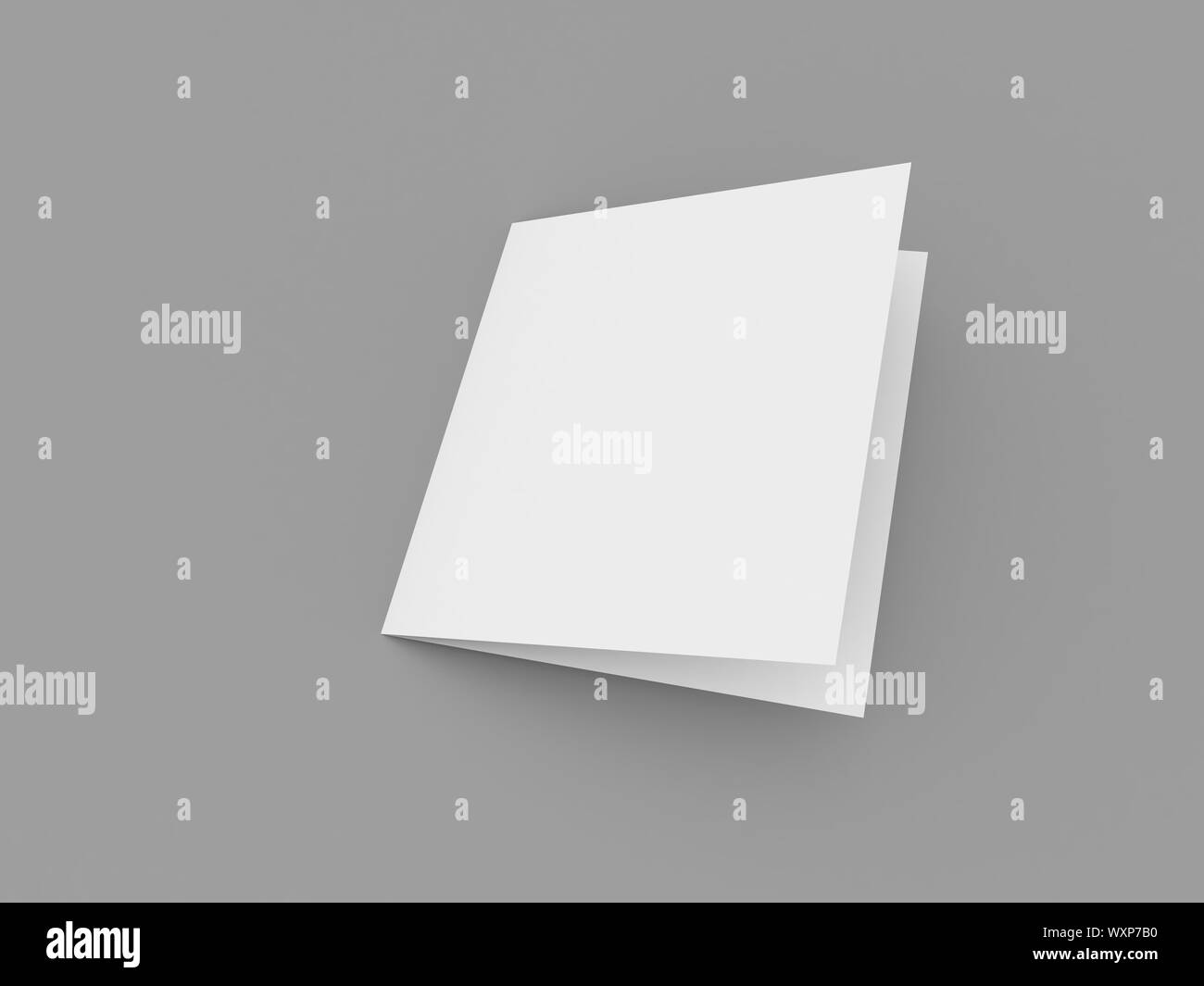Blank paper booklet mockup on gray background. 3d render illustration ...