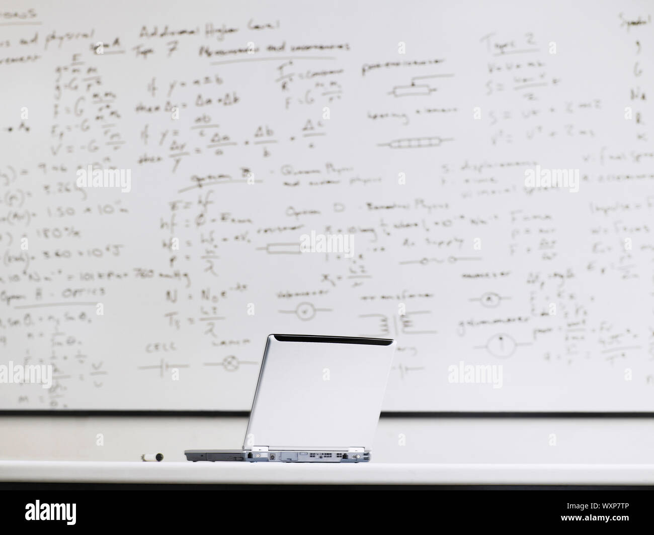 Laptop in Mathematics Class Stock Photo - Alamy