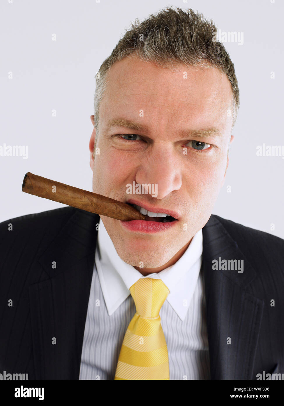 Vertical portrait man male cigar people hi-res stock photography and ...