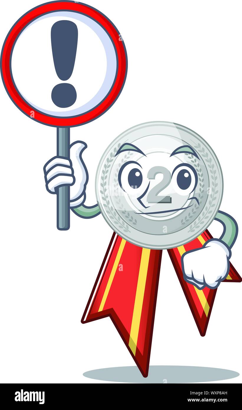 With sign silver medal with the shape cartoon Stock Vector Image & Art ...