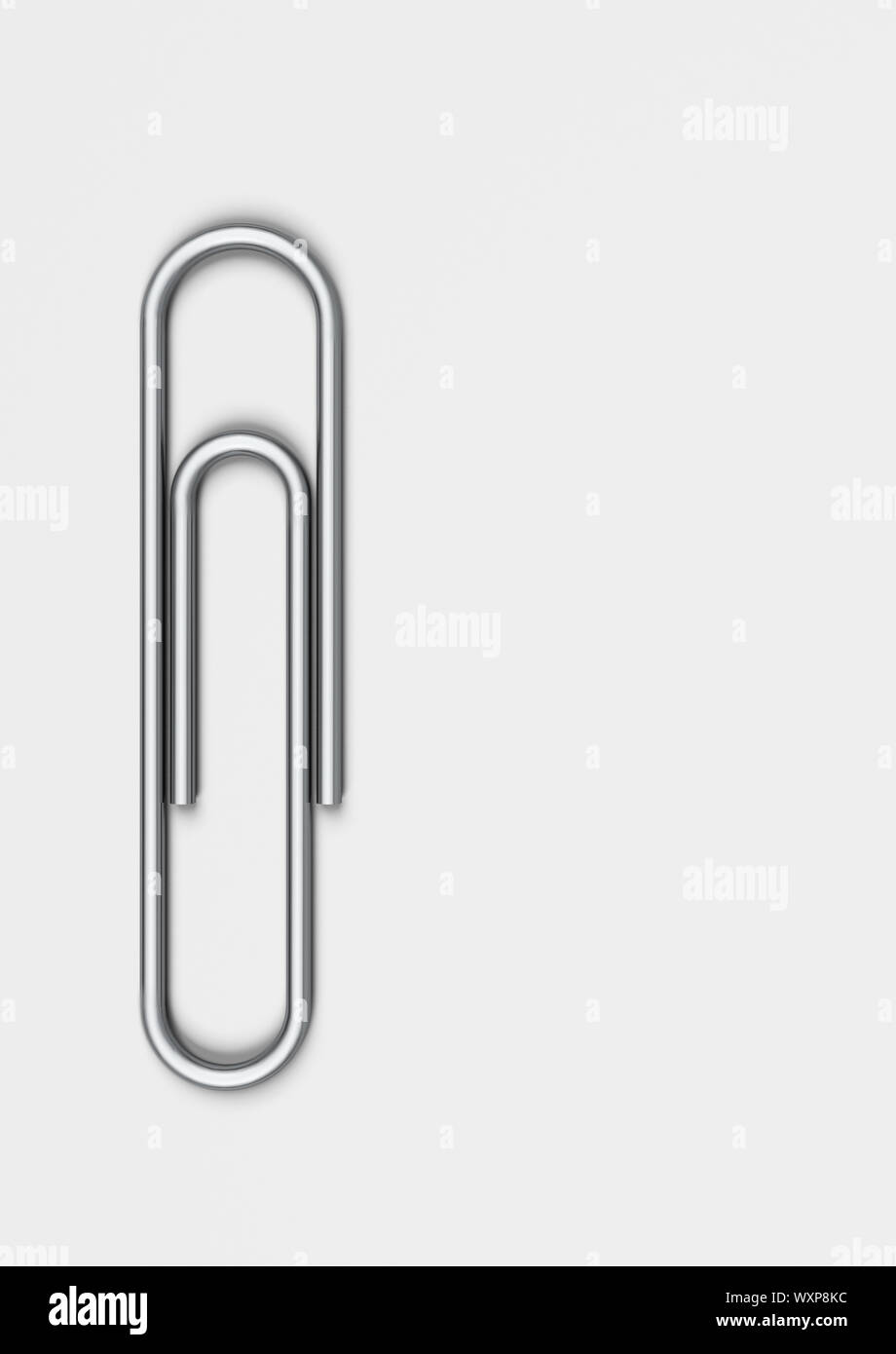 Paper clip on white background Stock Photo - Alamy