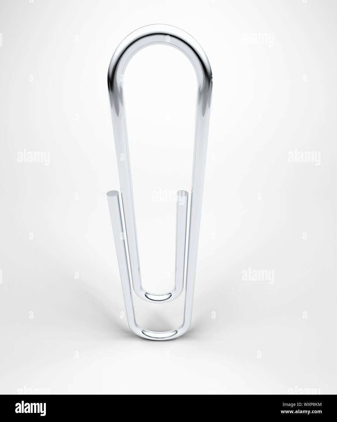 Paper clip on white background Stock Photo - Alamy