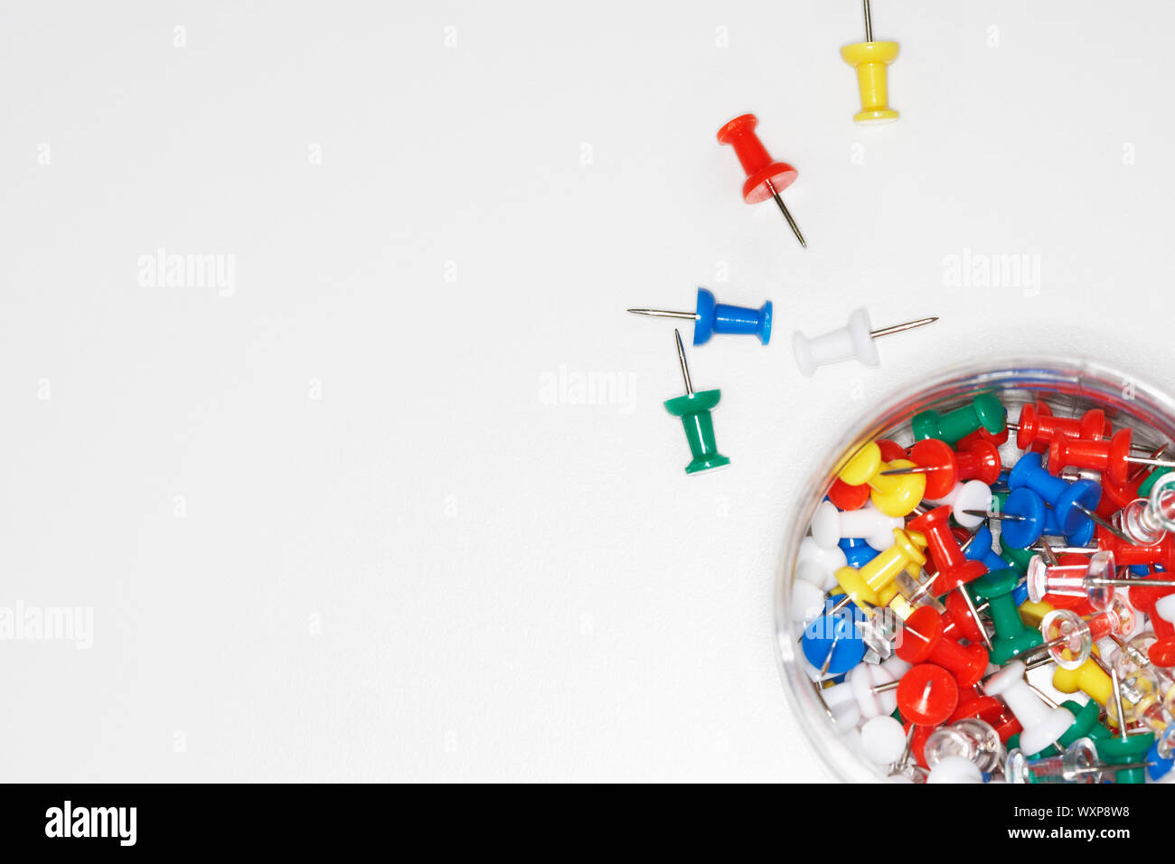 Container of Push Pins Stock Photo - Alamy