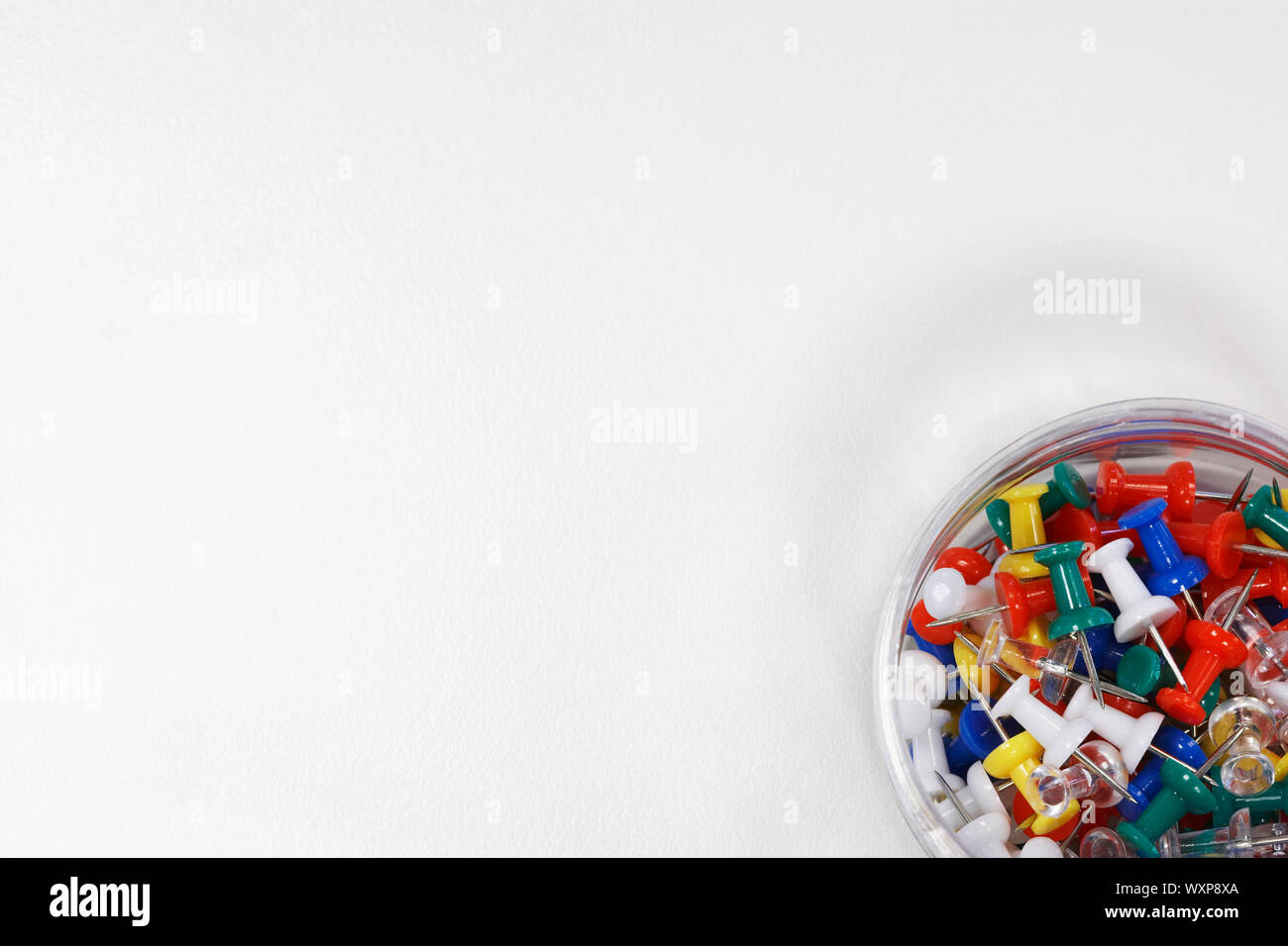 Container of Push Pins Stock Photo - Alamy