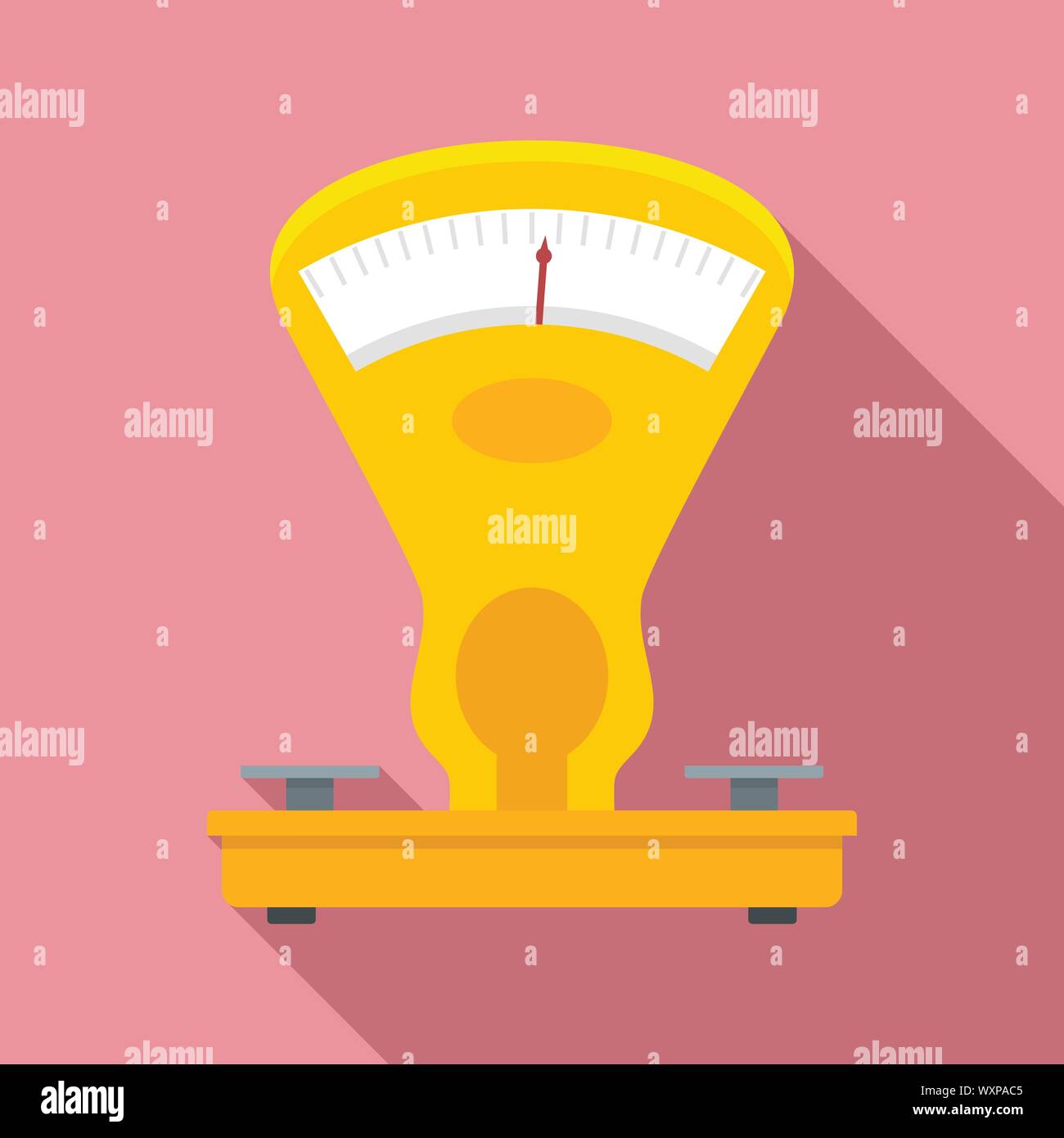 Retro mechanical scales icon. Flat illustration of retro mechanical ...