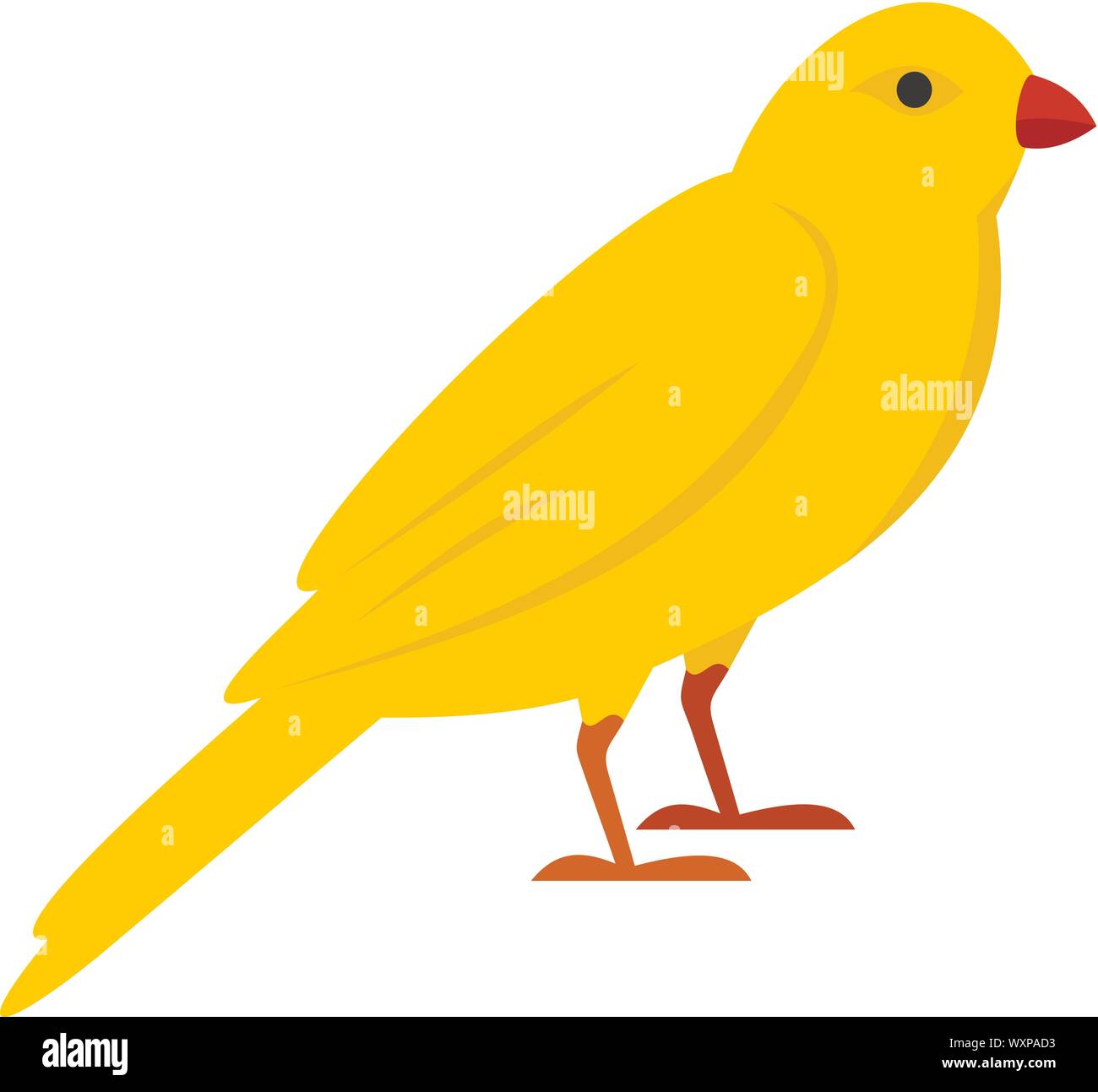 Gold song bird icon. Flat illustration of gold song bird vector icon ...