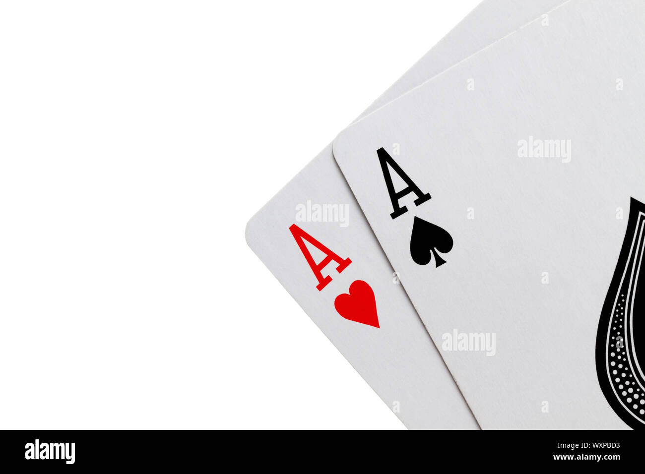 two aces standing on white background Stock Photo - Alamy