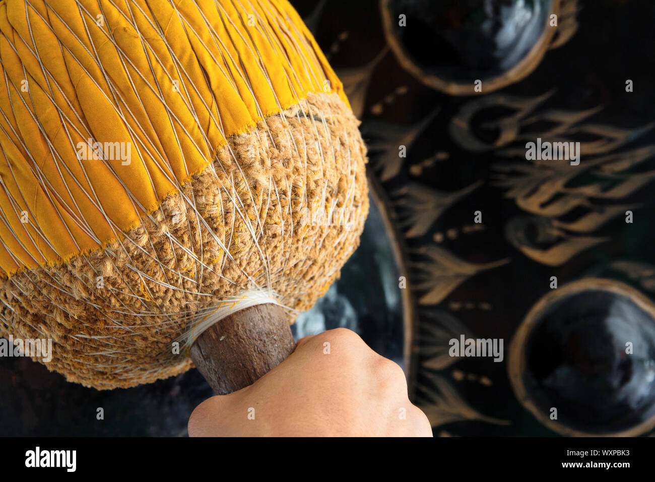 Hitting temple bell hi-res stock photography and images - Alamy