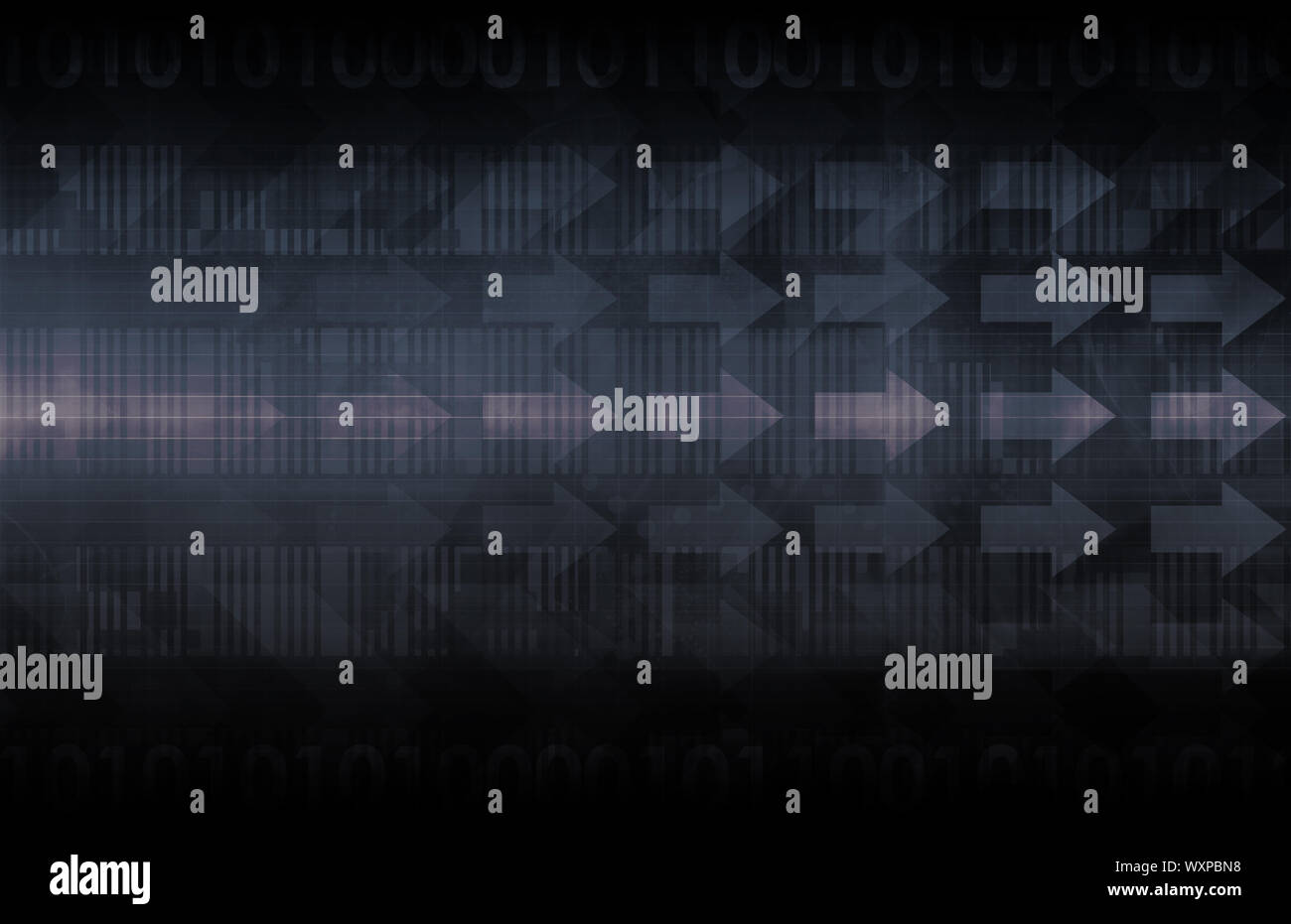 Communication Technology with Moving Data in Art Stock Photo - Alamy