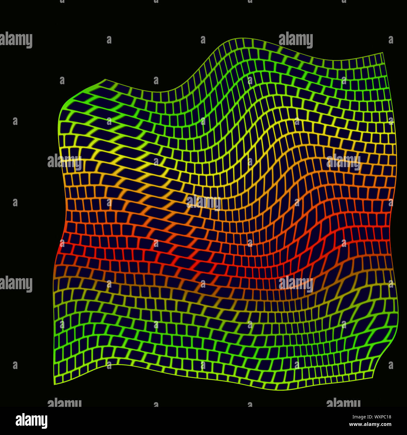 Colorful glowing wireframe mesh or grid background Stock Photo - Alamy