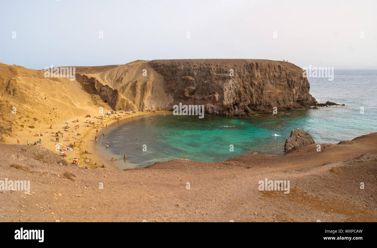 Natural sandy beach of papagayo hi-res stock photography and images - Alamy