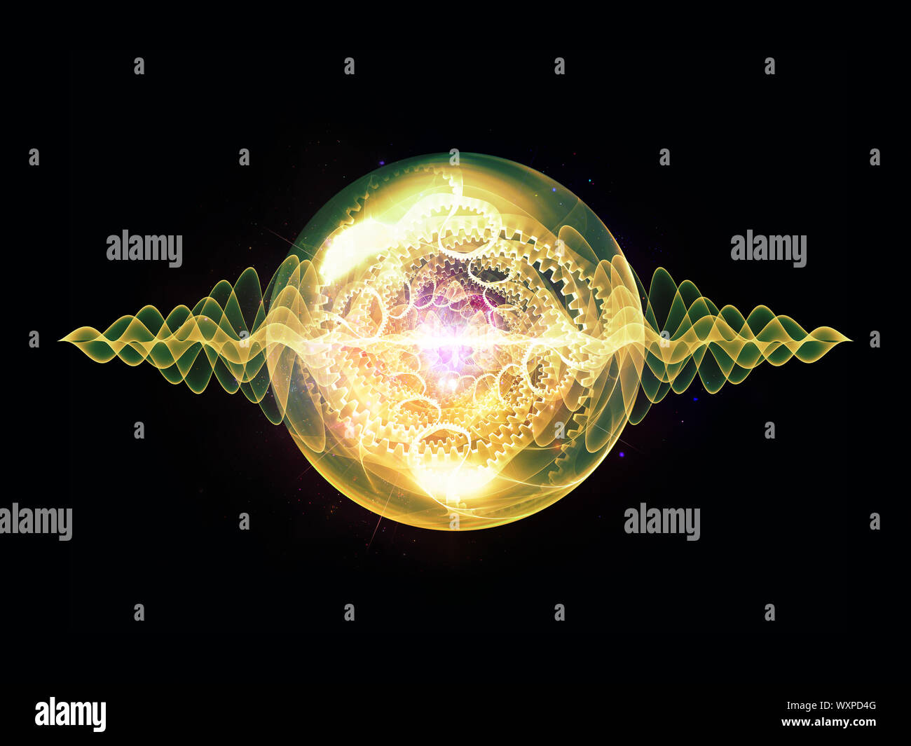 Wave Particle series. Composition of fractal spherical patterns and ...