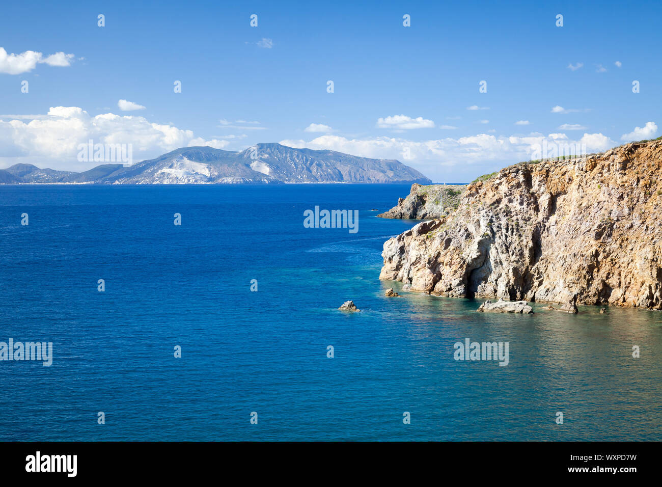 An image of the active volcano islands at Lipari Italy Stock Photo - Alamy