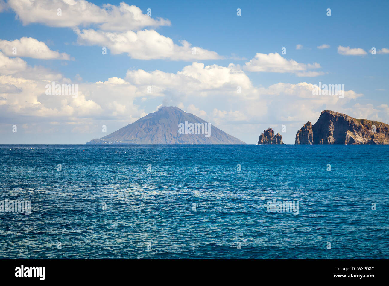 An image of the active volcano islands at Lipari Italy Stock Photo - Alamy