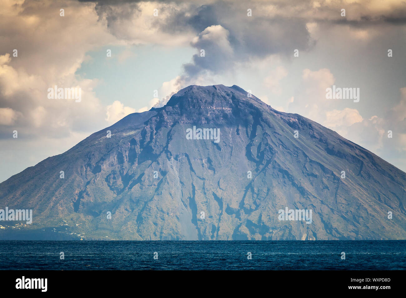 An image of the active volcano islands at Lipari Italy Stock Photo - Alamy