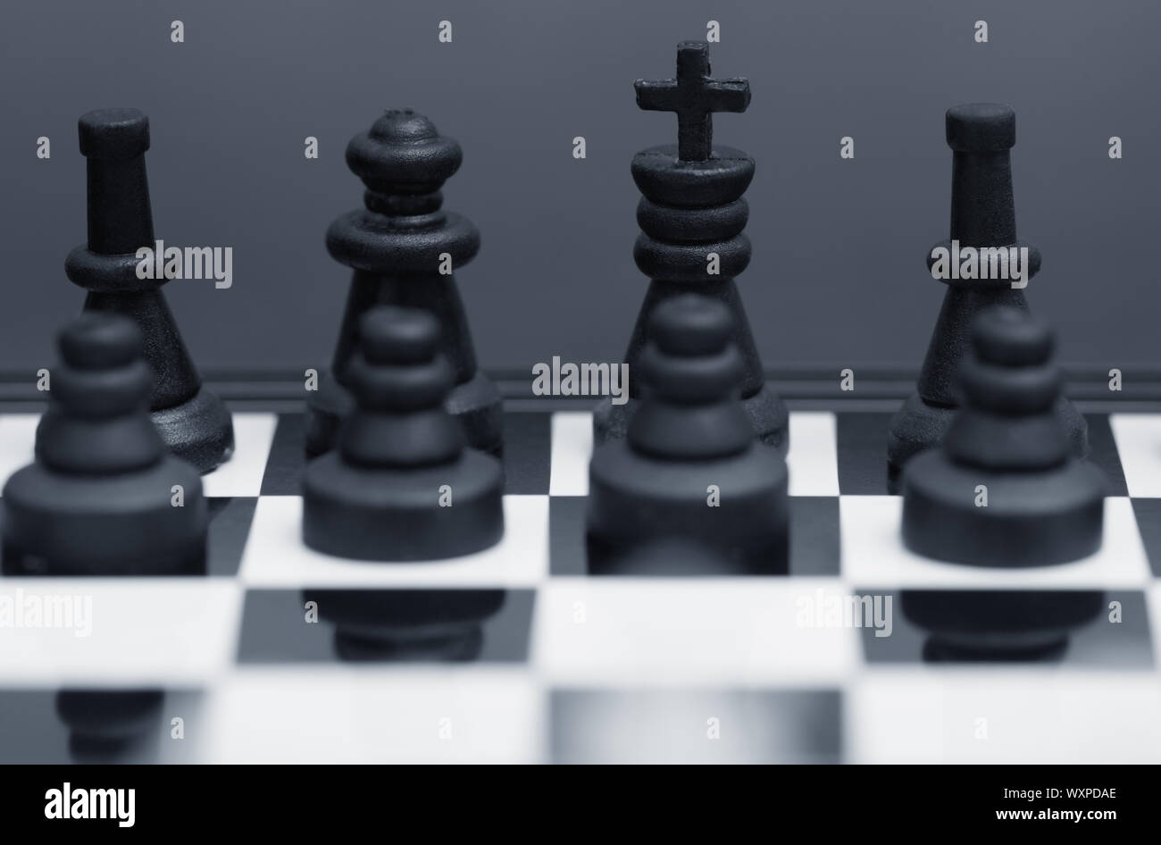 Close-up photo of the chessmen on a chessboard Stock Photo - Alamy