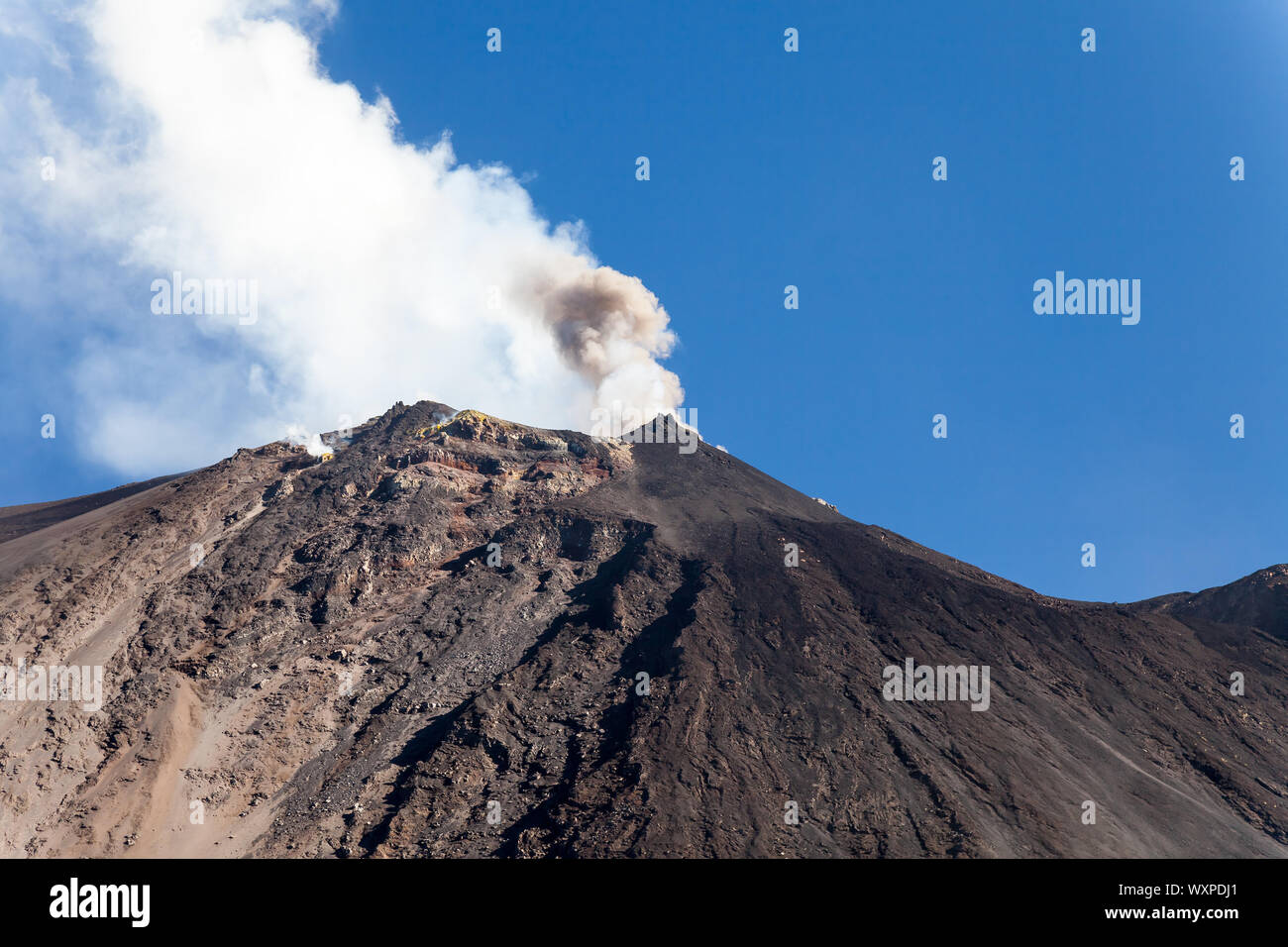 An image of the active volcano islands at Lipari Italy Stock Photo - Alamy