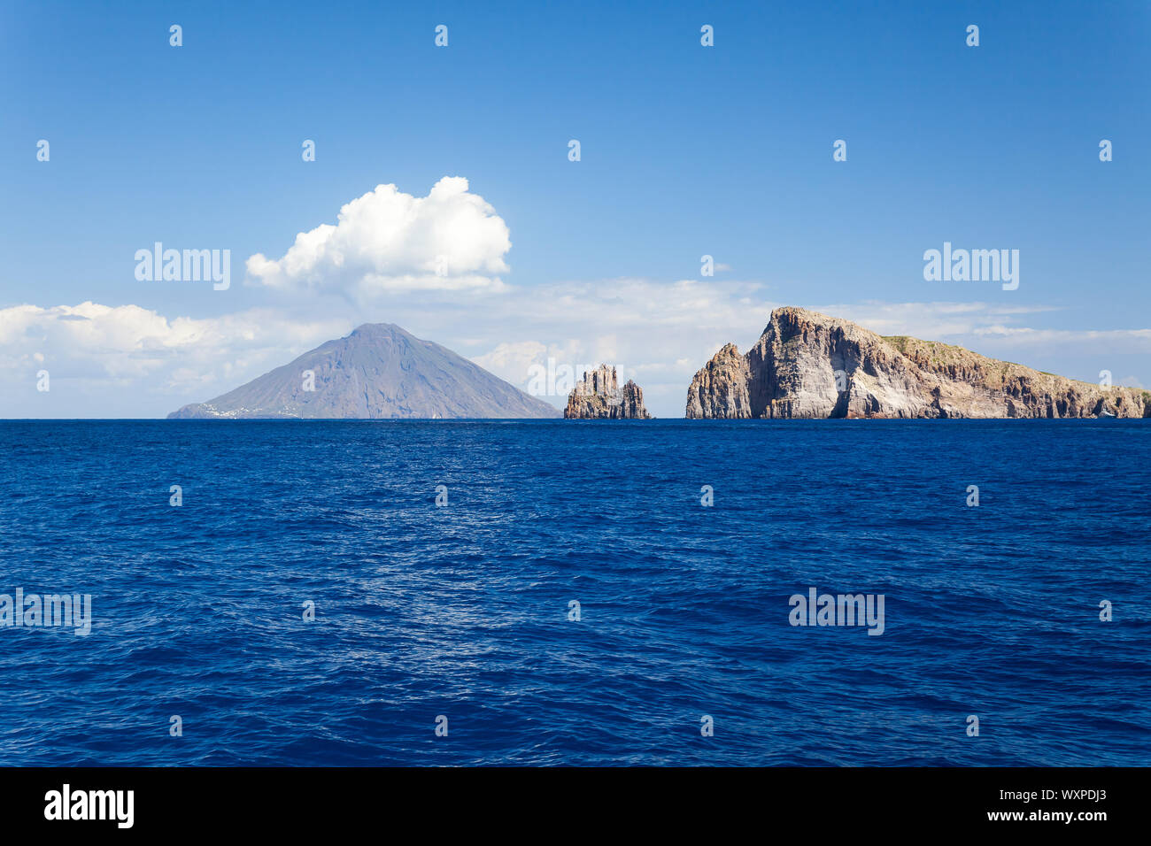 An image of the active volcano islands at Lipari Italy Stock Photo - Alamy