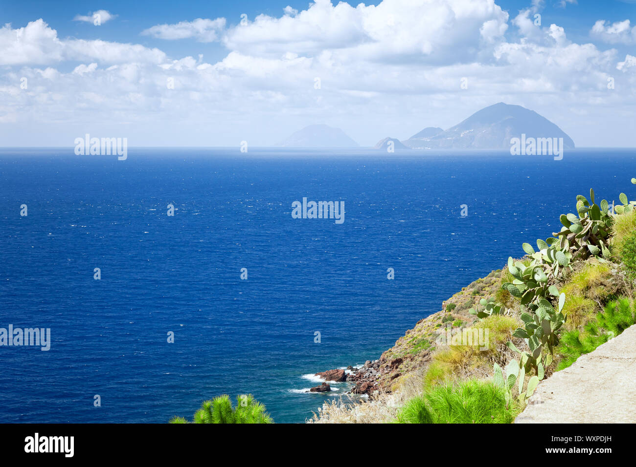 An image of the active volcano islands at Lipari Italy Stock Photo - Alamy