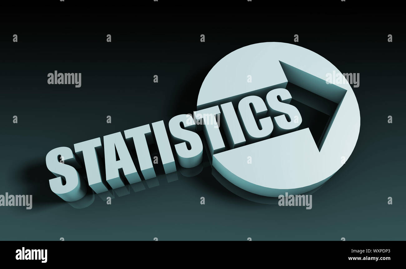 Statistics Concept With an Arrow Going Upwards 3D Stock Photo - Alamy