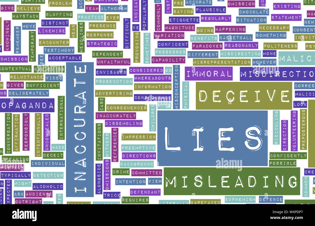 Lies and the Spreading of Fake Information Stock Photo - Alamy