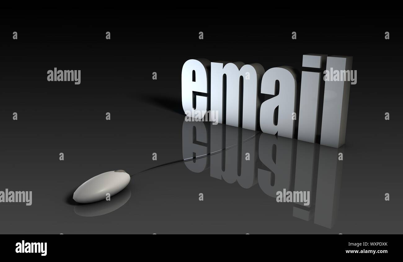 Email Corporate Concept in 3d Futuristic Art Stock Photo - Alamy