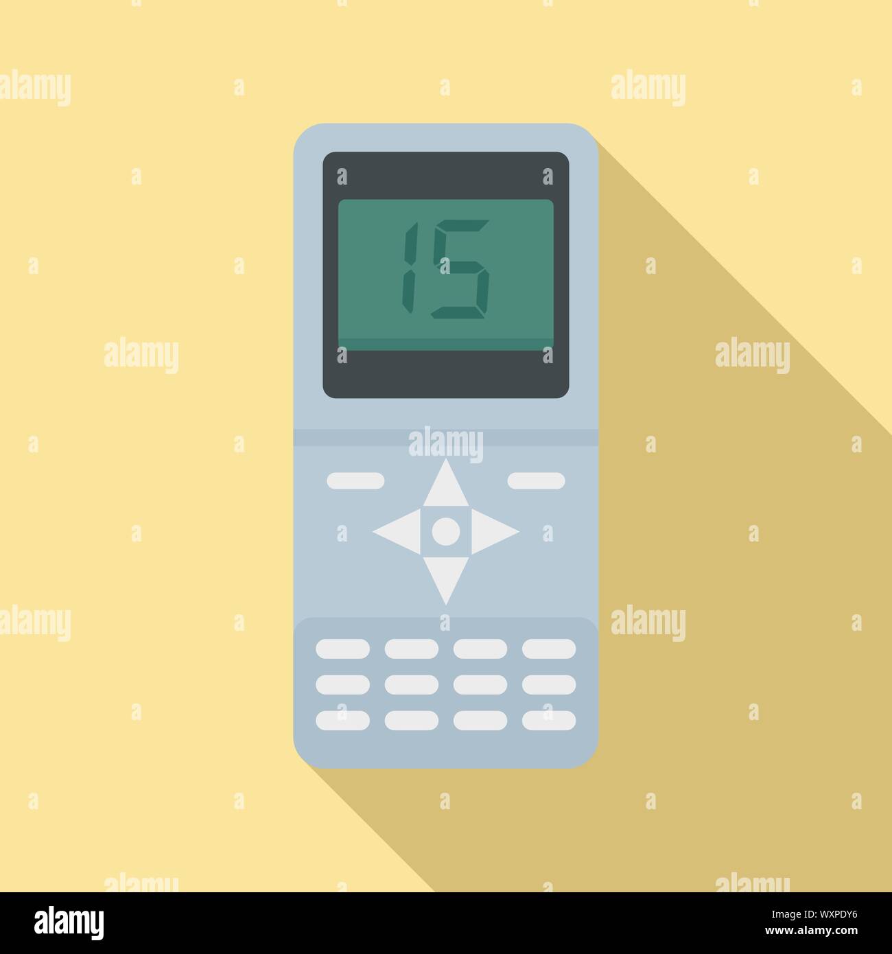 Air conditioner remote control icon. Flat illustration of air ...