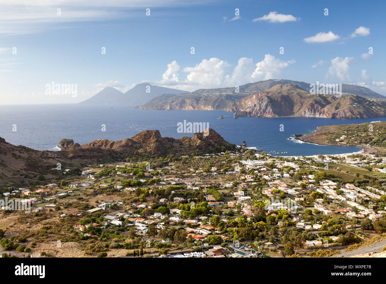 An image of the active volcano islands at Lipari Italy Stock Photo - Alamy